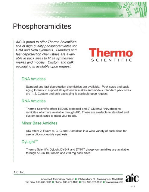 Phosphoramidites - American International Chemical