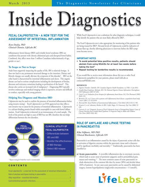Inside Diagnostics - Lifelabs