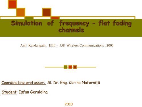 3. Simulation of frequency-flat fading channels