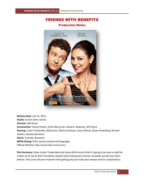 Production Notes - Visual Hollywood