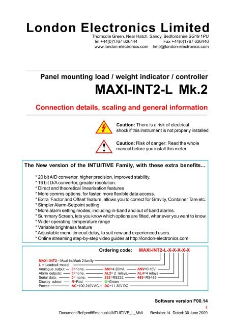 MAXI-INT2-L Mk.2 - London Electronics Ltd