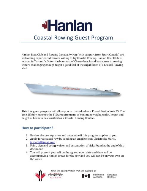 Eurodiffusion Coastal Rowing Shells at Hanlan ... - Rowing Canada