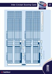 Kwik Cricket Six-a-Side Scoresheet Kwik Cricket Six-a-Side ...