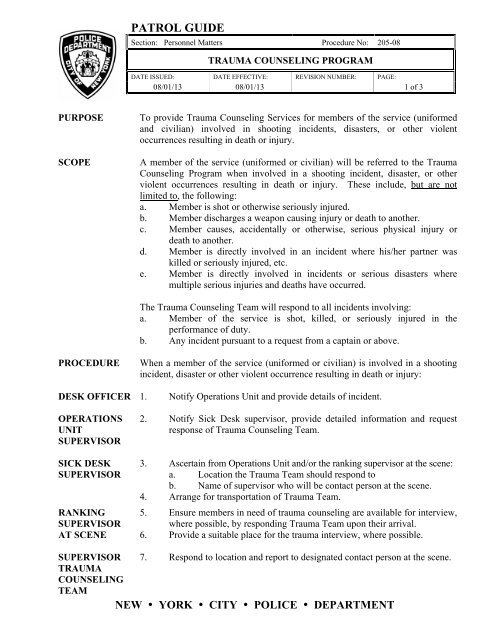 PATROL GUIDE