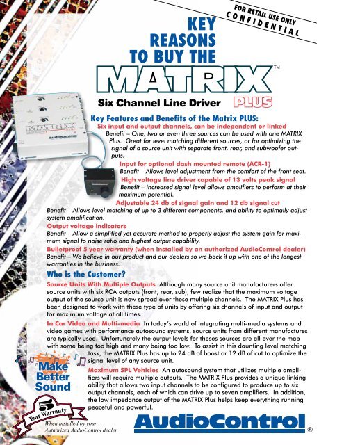 MATRIX Plus - AudioControl