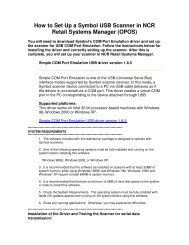 NCR 7878 Scanner/Scale IBM USB Interface Programming