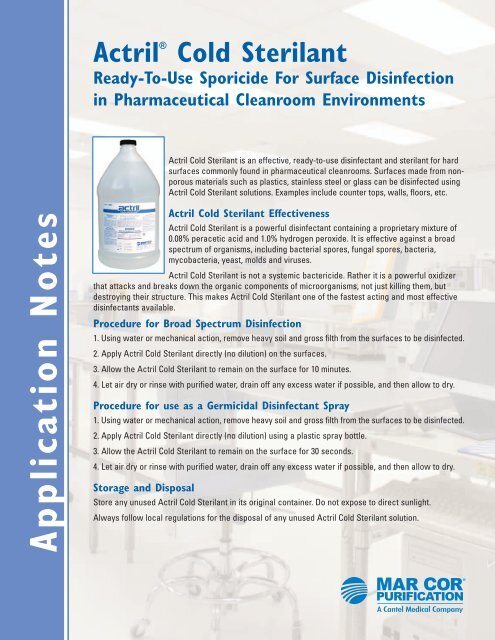 Actril Surface Disinfection - Liquidyne