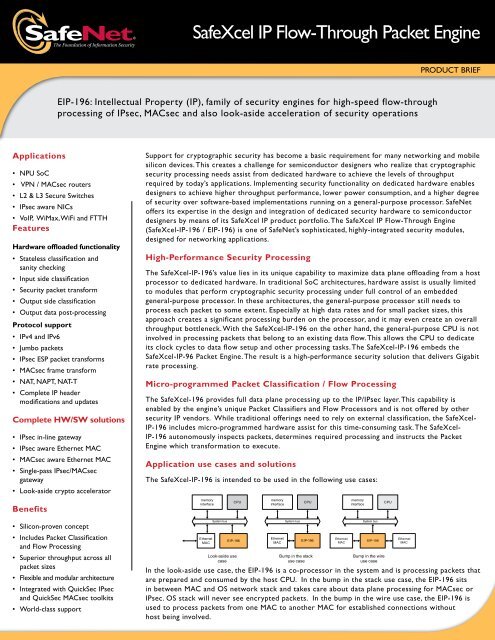 Safexcel Ip Flow Through Packet Engine Safenet