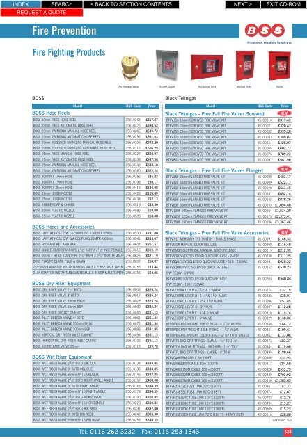 Fire Prevention - BSS Price Guide 2010
