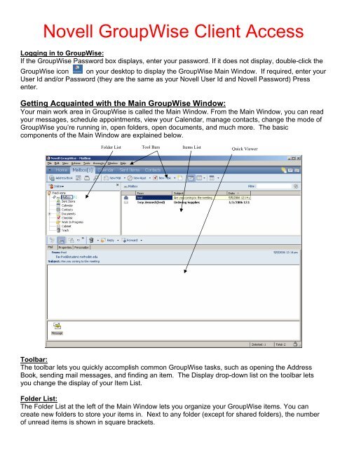 GroupWise 6.5 Windows Client User Guide
