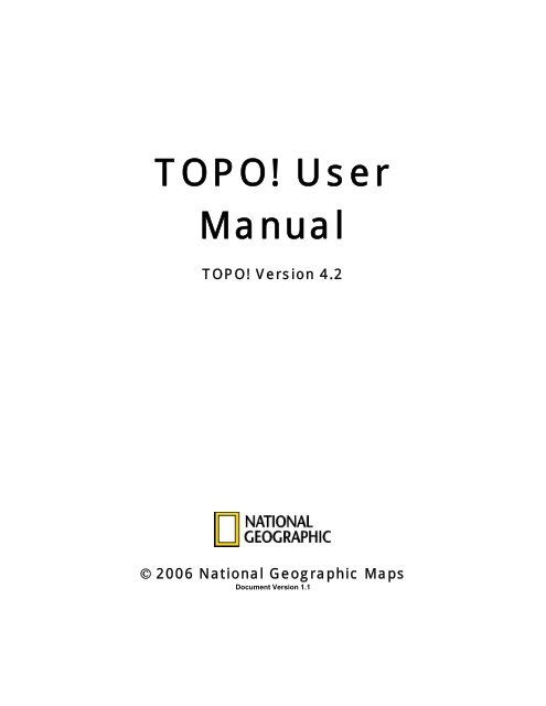 TOPO! User Manual - National Geographic Maps