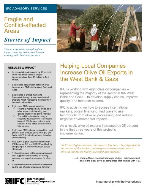 Print a two-page fact sheet on this project [PDF] - IFC