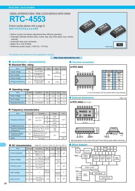RTC-4553 - Datasheets