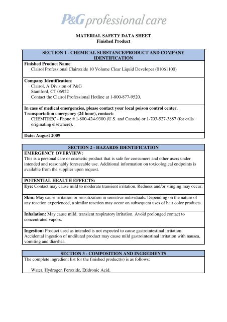 Clairol Professional Clairoxide 10 Volume Clear Liquid Developer