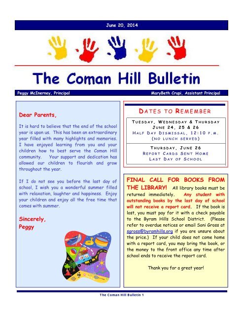 Weekly Bulletin - Byram School District