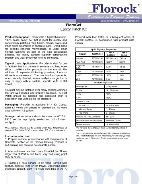 FloroGel - Florock Polymer Flooring