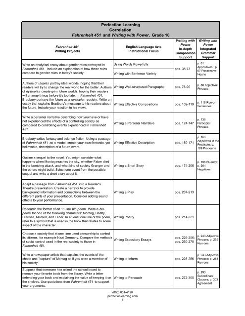 Fahrenheit 451 - Perfection Learning