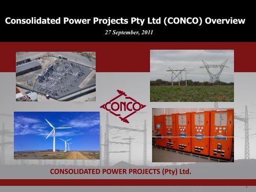 Consolidated Power Projects Pty Ltd (CONCO) Overview 27 ...