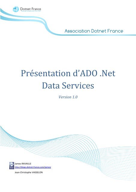 Présentation d'ADO.Net Data Services - Dotnet-France