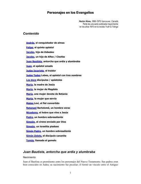 Personajes Del Antiguo Testamento PE) EPISODIOS Y PERSONAJES DEL