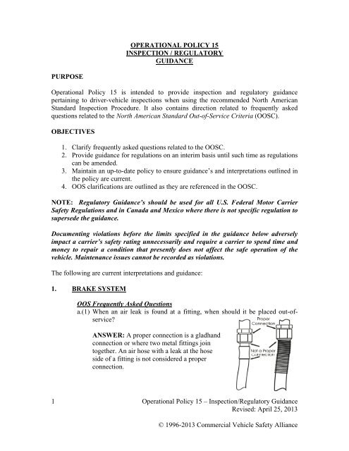 Op Policy 15 Created 4-25-13.pdf - Commercial Vehicle Safety ...