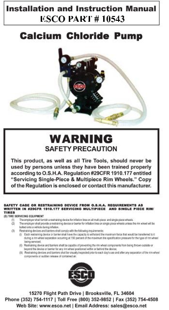 312877A, Husky 1050 Air-Operated Diaphragm Pump ... - Esco