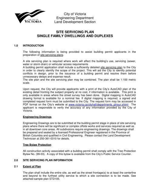 How to prepare a Residential Site Servicing Plan - Victoria