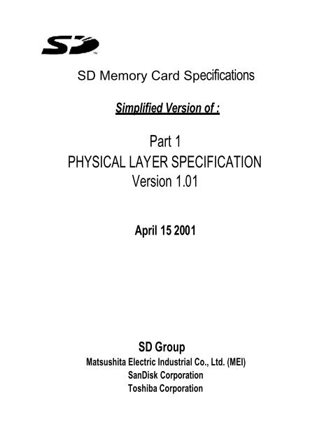 Physical Layer Simplified Specification