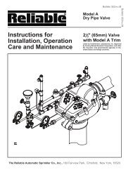 Model D Dry Pipe Valve - Reliable Automatic Sprinkler Co.