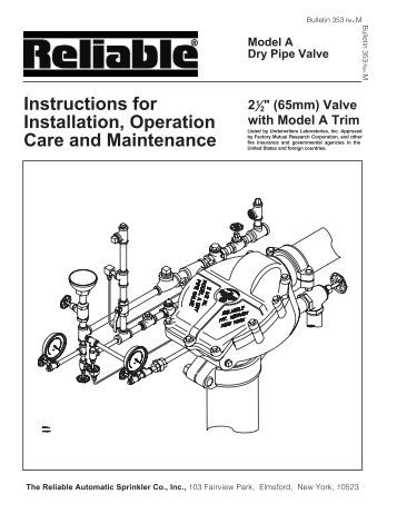dry pipe valve 4” model “ - Venus Fire Protection, Ltd.