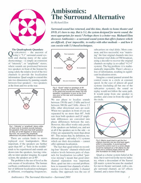 Whatever Happened To Ambisonics Founder Of The Abbey Road Spatial