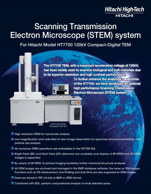 Scanning Transmission Electron Microscope (STEM) system