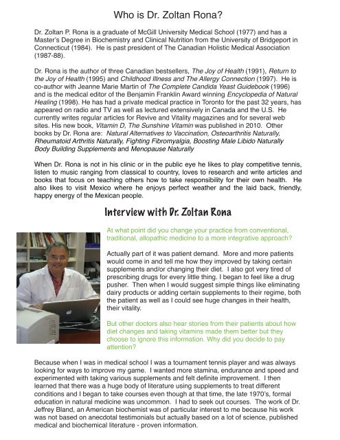 Dr. Rona Article - Tristar Naturals