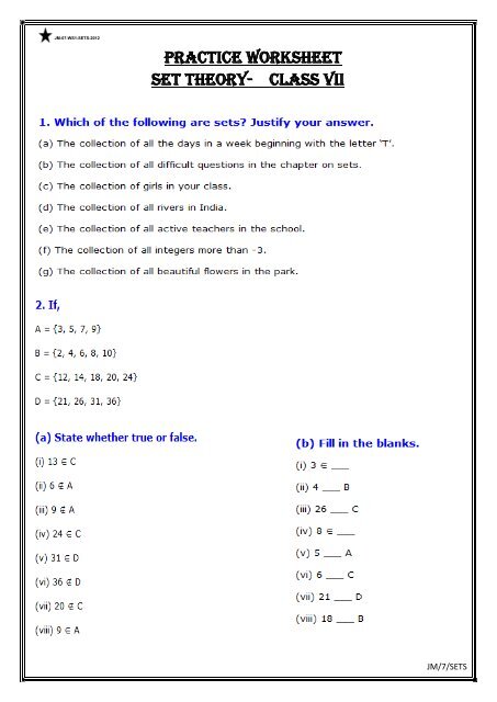 95 Class 7 Maths Worksheets Free Worksheet
