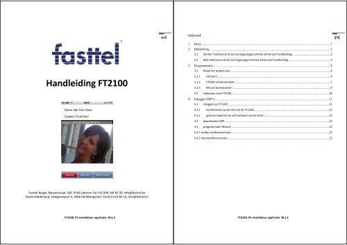 Handleiding FT2100 - Fasttel