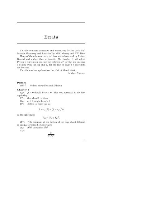 Errata