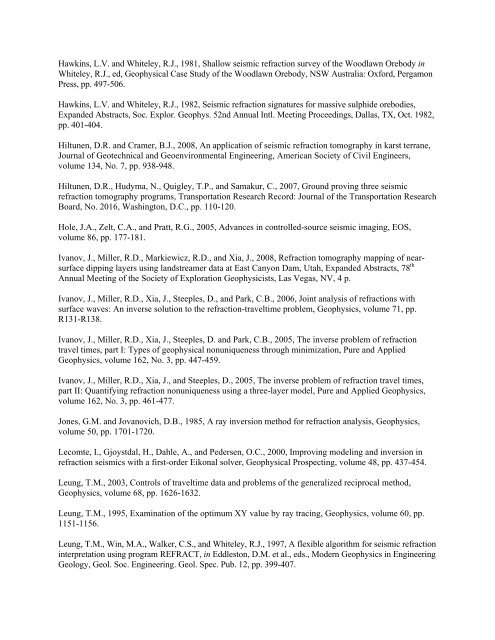 Hawkins, L.V. and Whitele