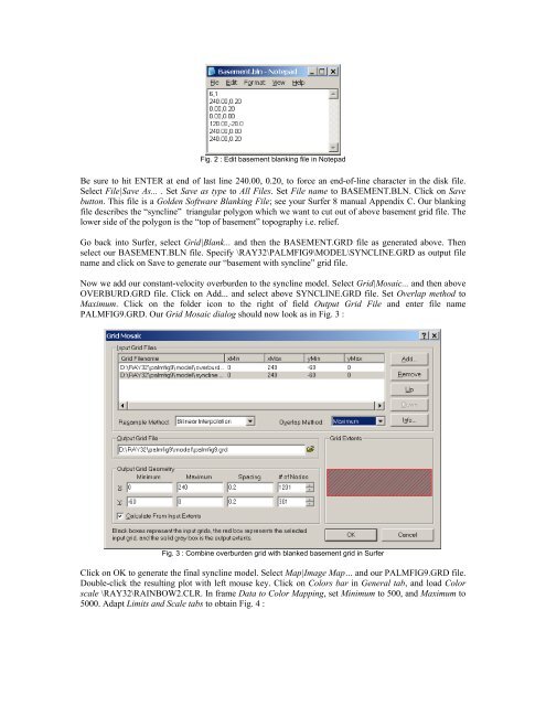 Fig. 2 : Edit basement bl