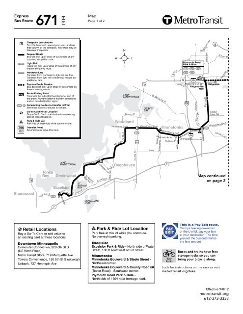 Bus Route 671 MAP - City of Deephaven