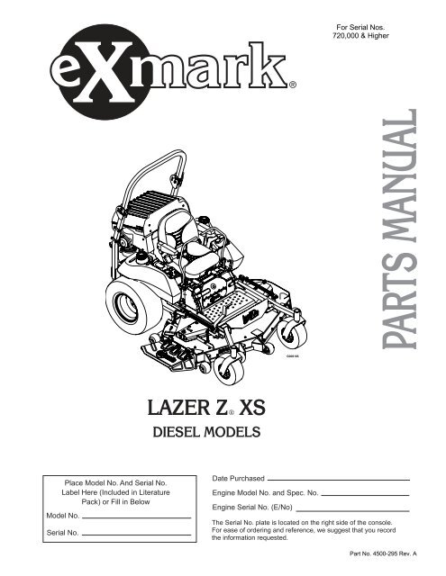 PARTS MANUAL - Exmark