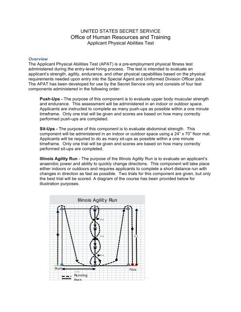 Applicant Physical Abilities Test - United States Secret Service