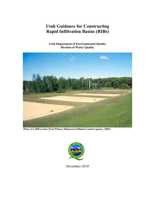 Utah Guidance for Constructing Rapid Infiltration Basins (RIBs)