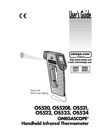 Infrared Thermometer Manual - Omega Engineering