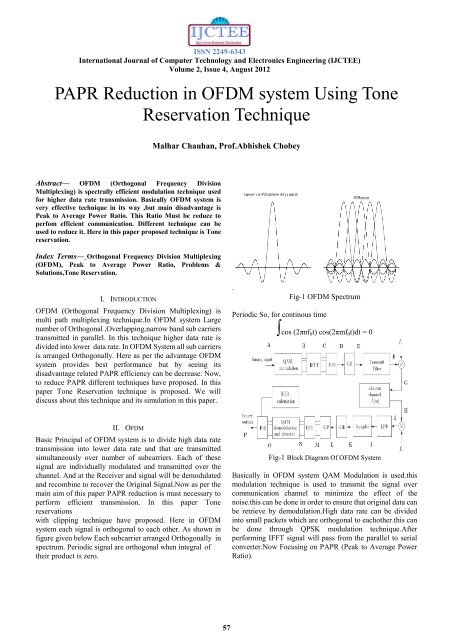 PAPR Reduction in OFDM system Using Tone Reservation Technique