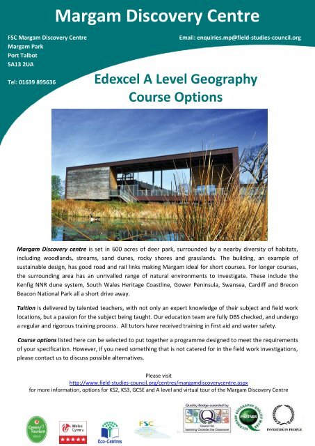 AS Geography Edexcel - Field Studies Council