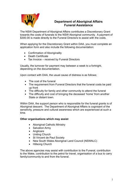 Funeral Assistance Guide (PDF)