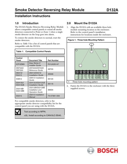 Installation Guide - Bosch Security Systems