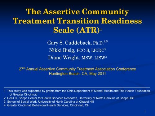 The ACT Transition Readiness Scale - Missouri Department of ...