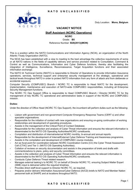 NCIRC Operations - NCI Agency - Nato