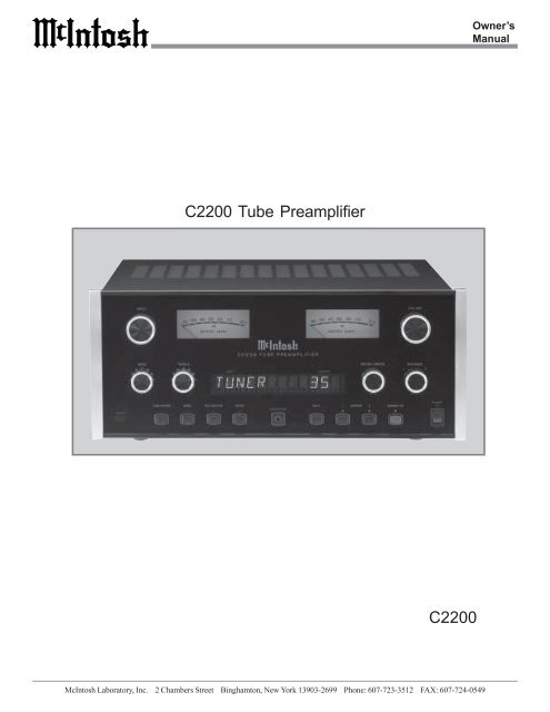 C2200 C2200 Tube Preamplifier